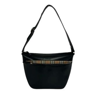 Burberry Sac bandouli&egrave;re en cuir et toile Pre-owned - Femme - Pre-owned - Noir - Taille: ONE Size
