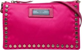 Prada Sac bandouli&egrave;re Etiquette Pre-owned - Femme - Pre-owned - Rose - Taille: ONE Size