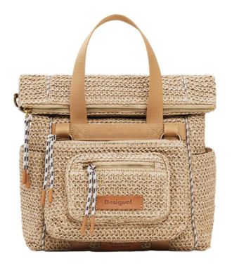 Desigual Raffia Voyager Mini Bag Neutral