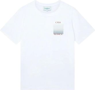 Casablanca Homme, Tops, Blanc, Taille: M T-shirt &agrave; Manches Courtes