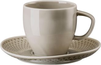 Rosenthal Junto Pearl Grey Kaffeetasse mit Untertasse