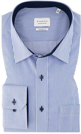 Eterna Herren Hemd blau gestreift Comfort Fit