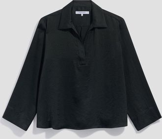 Gerard Darel Blouse satin&eacute;e &agrave; col chemise - LOREA - Vert Kaki