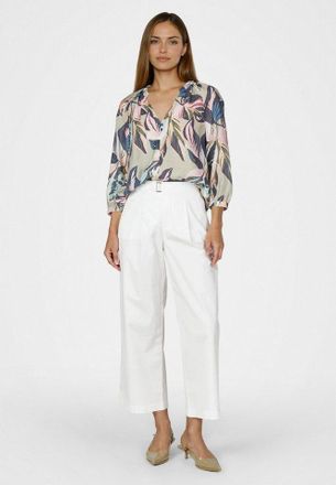 Marc Aurel Druckbluse mit Bl&auml;tterdruck