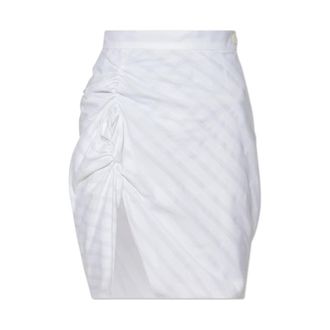 Vivienne Westwood Femme, Jupes, Blanc, Taille: 38 FR Jupe avec drap&eacute; d&eacute;coratif