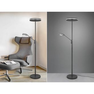 Trio Leuchten Großer led Deckenfluter franklin mit Lesearm, Höhe 181cm, Anthrazit