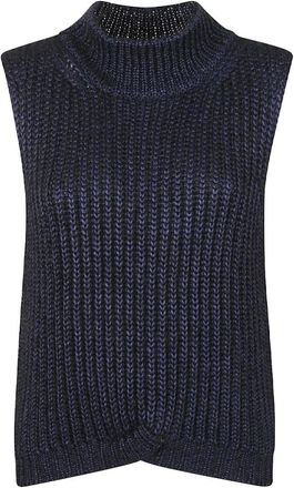 Eleventy Femme, Tops, Bleu, Taille: 40 FR L86Magl11 Knit Top
