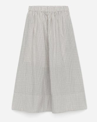 Arket A-Linien-Rock Aus Baumwolle -Wei&szlig;