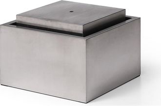 Vente-Unique Au&szlig;enbrunnen aus Edelstahl - H 34 cm - Silberfarben - TILAPIA