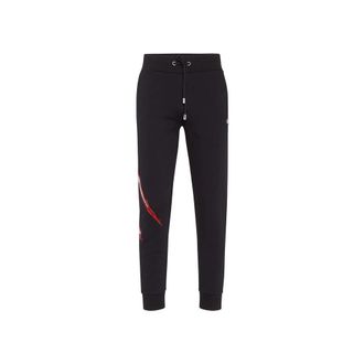 Philipp Plein Kristall Logo Jogginghose Schwarz - - Trousers - Herren - Schwarzk - XL