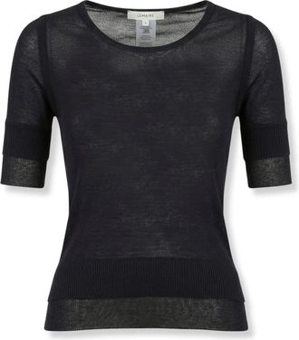 Christophe Lemaire Femme, Tops, Bleu, Taille: 40 FR Top Trompe-loeil Sans Coutures
