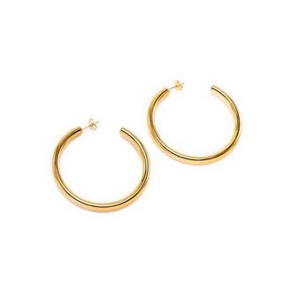 Au Printemps Paris kreolische Ohrringe - golden