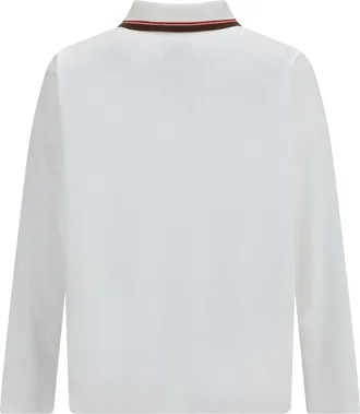 Vivienne Westwood Striped Ribbed Collar Polo - White