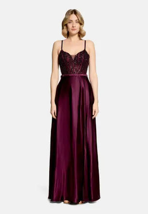 Vera Mont Abendkleid Damen mit Stickerei Glitzersteine