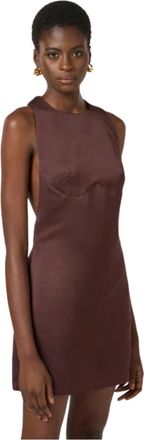 Elisabetta Franchi Femme, Robes, Brun, Taille: 40 FR Mini Robe Duchesse