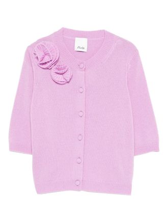 Allude cardigan boutonn&eacute; &agrave; fleurs - Rose