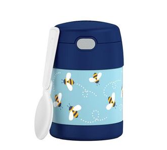 Thermos RMOVR THERMOS kids FUNTAINER FOOD JAR 0,30l, bees, Thermobeh&auml;lter f&uuml;r Essen mit L&ouml;ffel f&uuml;r Kinder, 5 h hei&szlig; / 7 h kalt, absolut dicht f&uuml;r Suppe, M&uuml;sli