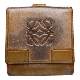 Loewe Portefeuille en cuir Pre-owned - Femme - Pre-owned - Brun - Taille: ONE Size