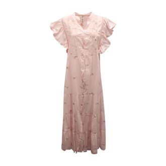 Tensione In Baumwollkleid mit Pailletten - - Dresses - Damen - Rosa - S