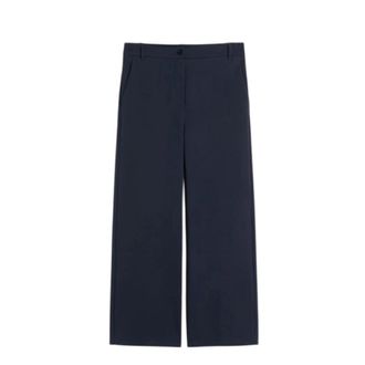 Max Mara Double-faced Jersey Hose - - Trousers - Damen - Blau - XL