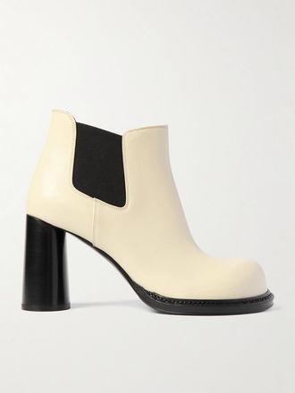 Bottega Veneta Bottines En Cuir - Blanc cassé