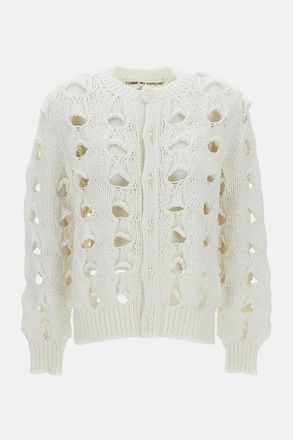 Comme Des Gar&ccedil;ons Kurzer, Durchbrochener Cardigan