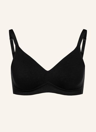 erlich textil Erlich Textil Amela B&uuml;gelloser Multifunktions-Tr&auml;ger Bh Gro&szlig;e Cups Starker Halt Aus Bio-Baumwolle - Verstellbare Tr&auml;ger schwarz