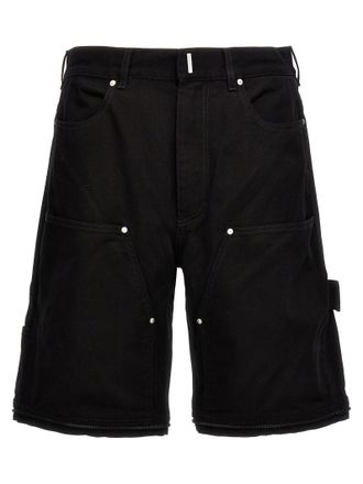 Givenchy Zip-Off Carpenter Denim Cargo Pants - Black