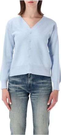 Maison Margiela Femme, Pulls, Bleu, Taille: 38 FR Cardigan Pressed