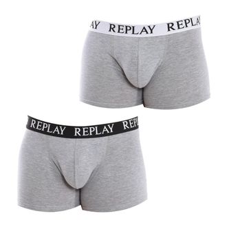 Replay Homme, Sous-v&ecirc;tements, Gris, Taille: L Boxer &Eacute;lastique en Coton