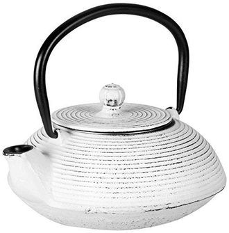 Lacor 68667 Teekanne Eisen Geschmolzen Weis 0, 5 L, Gusseisen, Ivory, 16 x 15 x 9 cm