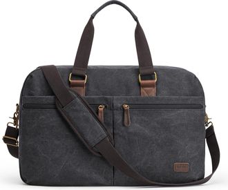 S-Zone Erweiterbare Reisetasche Vintage Canvas Unisex Handgepäck Weekender Tasche Sporttasche für Reise Wochenende Urlaub