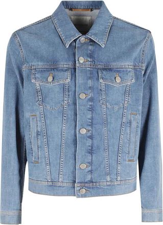 Jacob Cohen Homme, Vestes, Bleu, Taille: XL Giubbino Trucker Stone