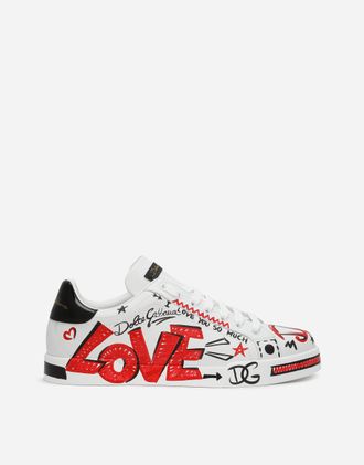 Dolce & Gabbana Portofino Love Dg Sneakers - Mann Mehrfarbig 40