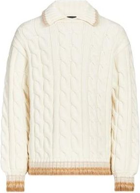 Lacoste Pull ample col polo torsad&eacute; en laine