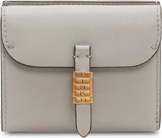 Pinko Pinko, Femme, Accessoires, Gris, Taille: ONE Size Saddle Wallet