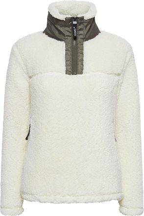 Oxmo Elina Troyer Sweatshirt Herren Pullover Sweater mit Teddy Fell mit Stehkragen, Größe:XXL, Farbe:Cloud Dancer (114201)
