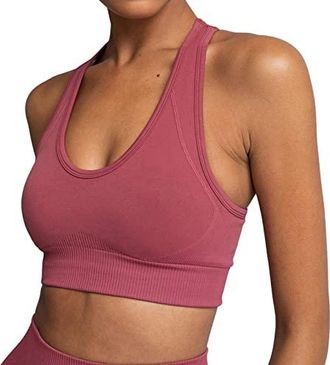 Generic Brassi&egrave;re triangulaire sans couture pour femme, confortable, l&eacute;g&egrave;rement doubl&eacute;e, sans couture, 2026, rouge past&egrave;que, S
