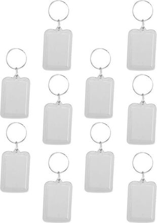 Holibanna Acryl Schl&uuml;sselanh&auml;nger Fotorahmen Transparent 5X3.3X0.2 Zoll Leer Bildrahmen Schl&uuml;sselring Diy Charm Anh&auml;nger F&uuml;r Bilder Und Fotos