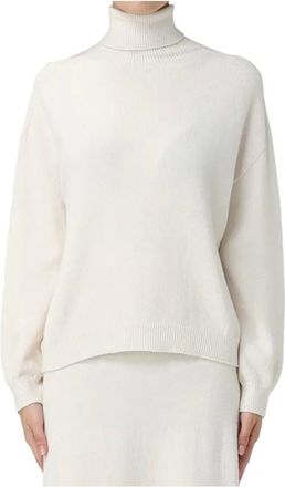 Liu Jo Femme, Pulls, Blanc, Taille: 40 FR Dolcevita micro paillettes