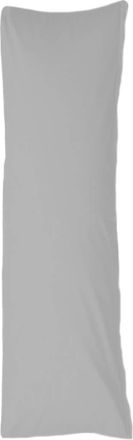 BELLANA Seitenschläferkissen Bezug Stillkissen Mako Jersey 40x140 cm Farbe: Silber grau