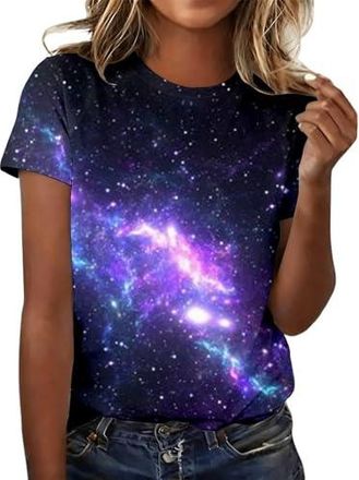 Generic Tee Shirt Femme Sport &Eacute;t&eacute; &Agrave; Manches Courtes Basic Haut Tshirt D&eacute;t&eacute; Occasionnelles Loose Vetement &Agrave; La Mode Manches Courtes Chemisiers Chic Et Elegant 