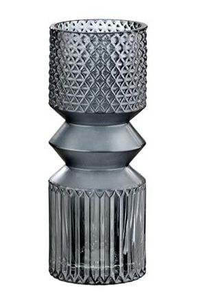 Gilde Vase Pintu Verre Gris 40494