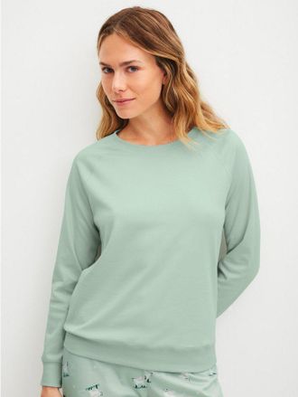 CALIDA Langarmshirt Ski Resort Damen (1-tlg) 100% dicke Baumwolle, atmungsaktiv, hautfreundlich, w&auml;rmend