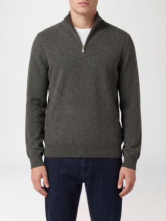 Brunello Cucinelli Pull col roul&eacute; slim fit en cachemire avec demi-zip