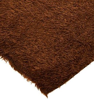 CRS Fur Fabrics Lockig Teddy Kunstpelz Stoff Material - Malz Braun - Braun, 1Mtr - 150cm x 100cm
