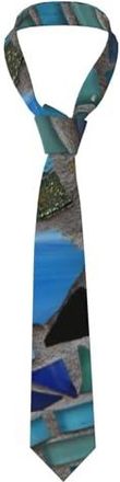 Generic Cravate Mosa&iuml;que De Verre De Mer Bleu Business Cravate De Soie Confortable DAffaires Cravatte, Pour Remise Des Dipl&ocirc;mes, F&ecirc;te, DAffaires