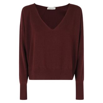 Roberto Collina Femme, Pulls, Brun, Taille: 38 FR V-neck Tricots