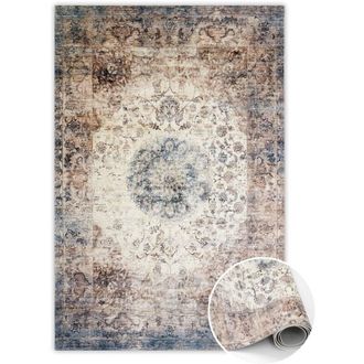 Tulup Tapis Vinyle pvc Élégant Protection pour le Sol - Géométrie persane - 120x180 cm