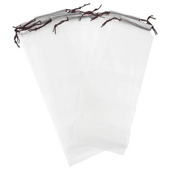 BESPORTBLE 10 pièces Lot Rangement pour Parapluie Pliables Translucides avec Cordon Ajustable Pochette Absorbante pour Parapluie Mouillé Compact pour Voyage et M